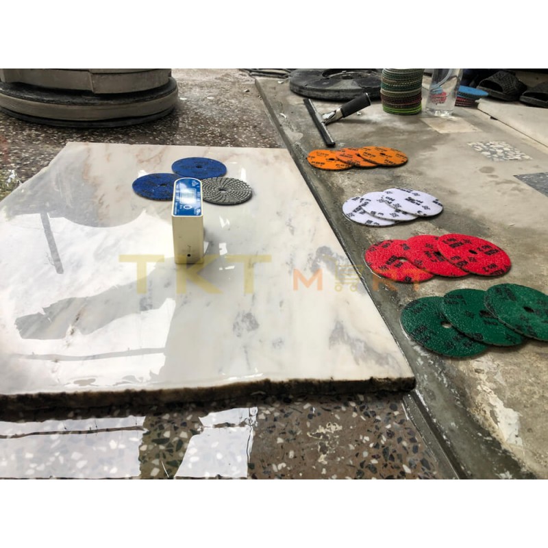 Stone Floor Polishing Diamond Disc KGS Speedline MM2A White Step 3